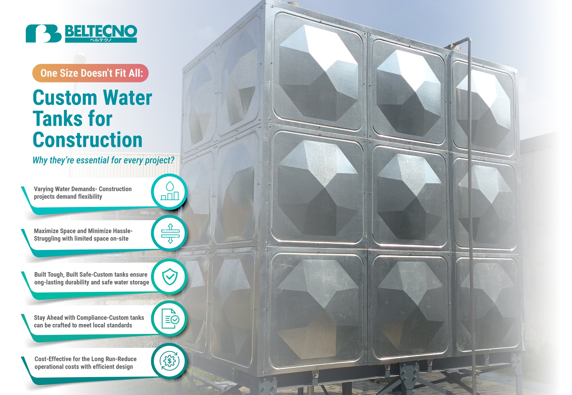 Custom Water Storage Tanks for the Construction Industry