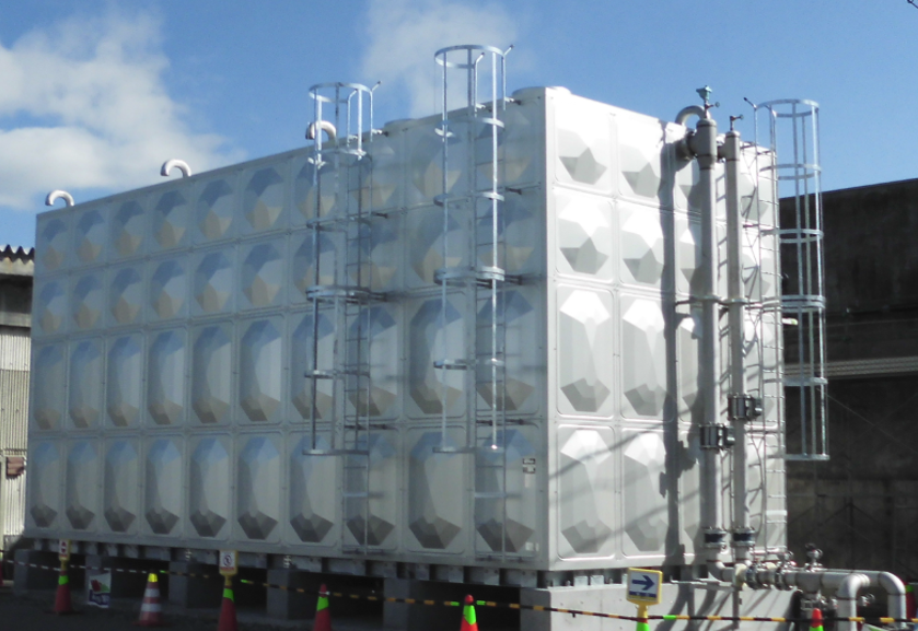 Tank installed in food processing industry